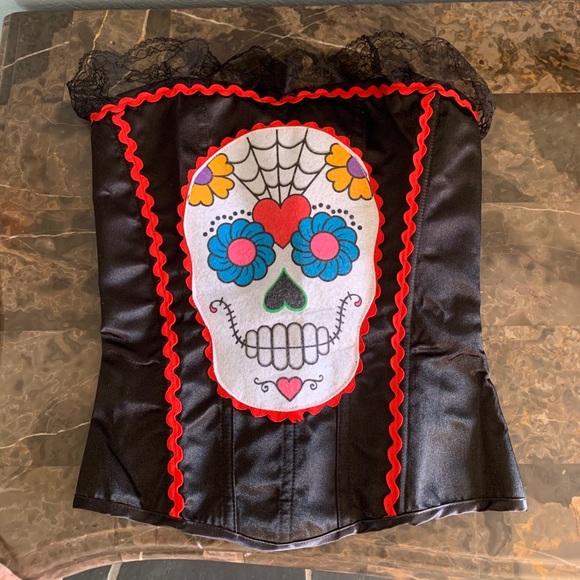 Tops | Skull Corset | Poshmark